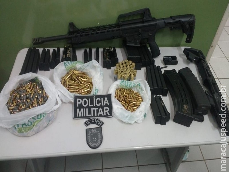 Pm De Ms Apreende Munições De Fuzil Drogas E Arma Em Caminhonete